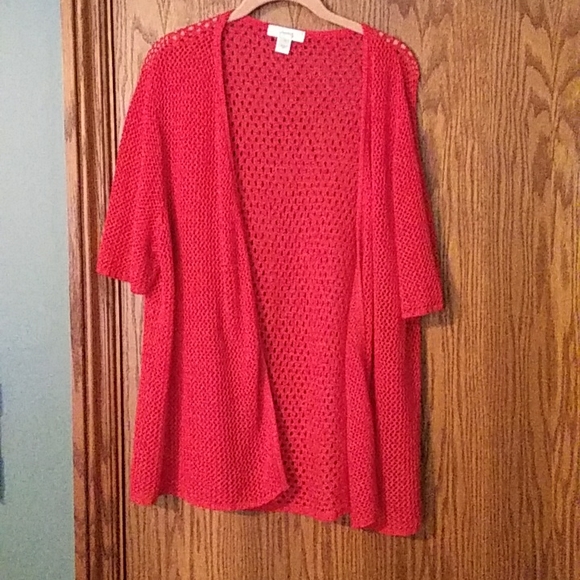 CJ Banks | Sweaters | Womens Cj Banks Knit Short Sleeve Cardigan | Poshmark